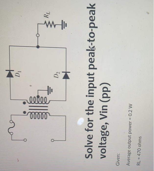 Solved Solve for the input peak-to-peak voltage, Vin (pp) | Chegg.com