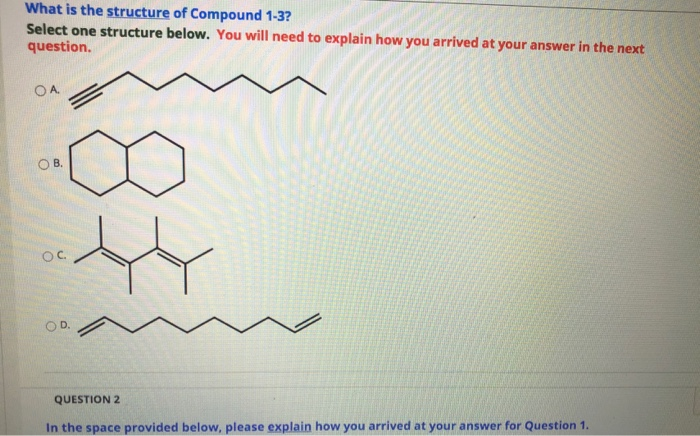 Solved Compound 1-3 is an isomer of C10H18 that produced the | Chegg.com