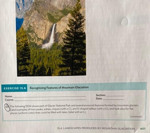 Solved EXERCISE 15.6 Recognizing Features of Mountain | Chegg.com