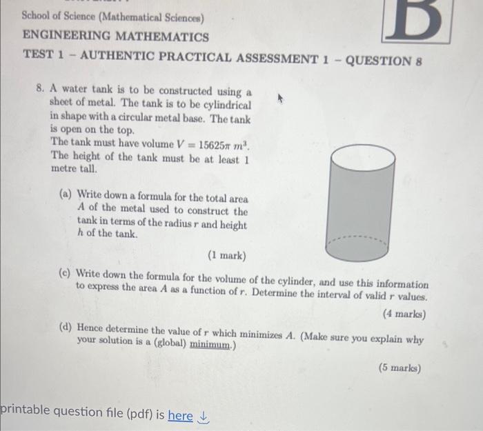 Solved School of Science (Mathematical Sciences) ENGINEERING | Chegg.com