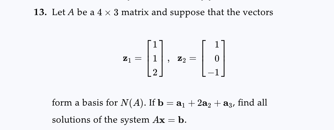 Solved Let A ﻿be a 4×3 ﻿matrix and suppose that the | Chegg.com
