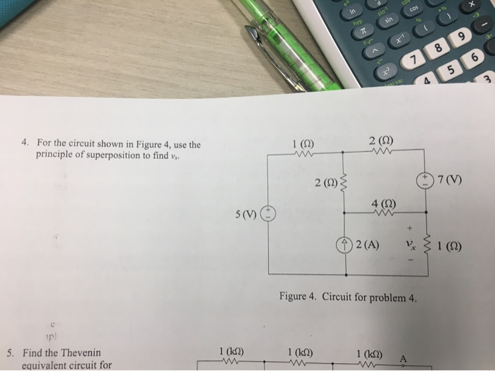 Solved > 35 789- 6 5 4 4. For the circuit shown in Figure 4, | Chegg.com