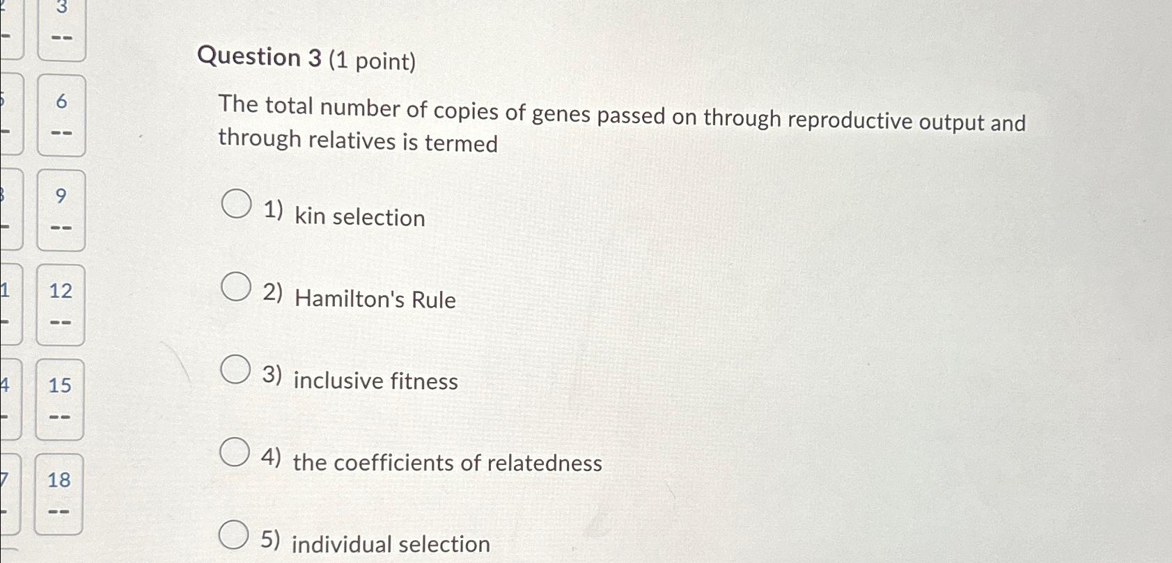 Solved Question 3 (1 ﻿point)The total number of copies of | Chegg.com