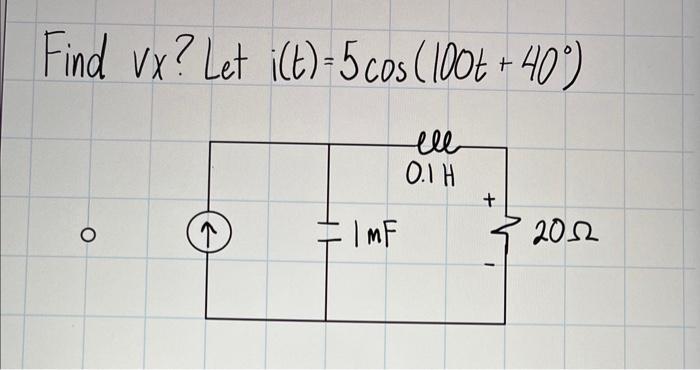 Solved i(t)=5cos(100t+40∘) | Chegg.com