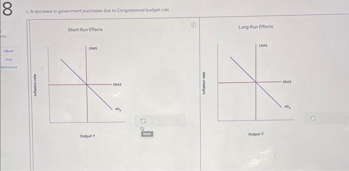 Solved For each of the following, use an AD-AS diagram to | Chegg.com