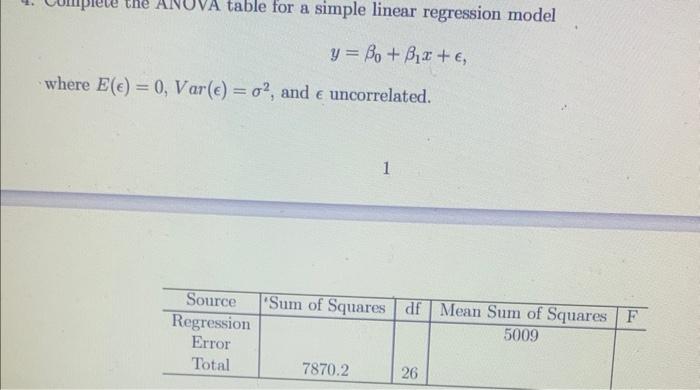 Solved y=β0+β1x+ϵ, where E(ϵ)=0,Var(ϵ)=σ2, and ϵ | Chegg.com