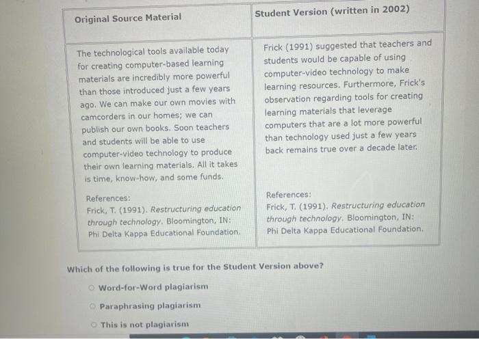 Solved Student Version (written in 2002) Original Source | Chegg.com