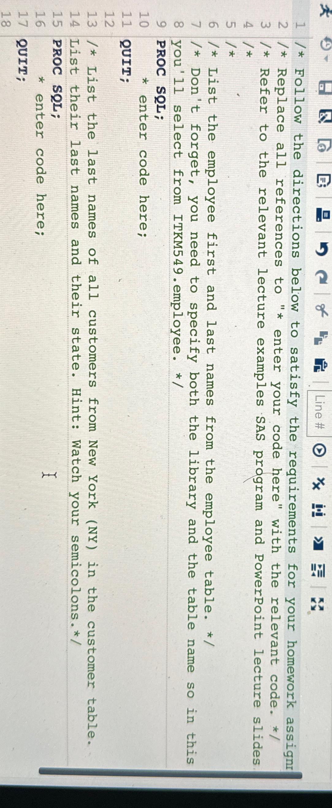 Solved /* ﻿Follow the directions below to satisfy the | Chegg.com