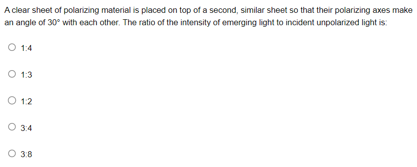 Solved A clear sheet of polarizing material is placed on top | Chegg.com