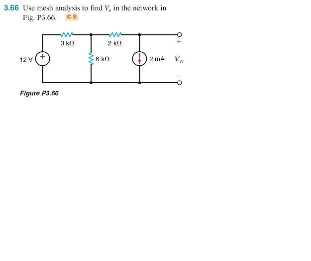 Solved Use nodal analysis to solve the following problem. | Chegg.com