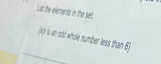 Solved List the elements in the set. xx is an odd whole | Chegg.com