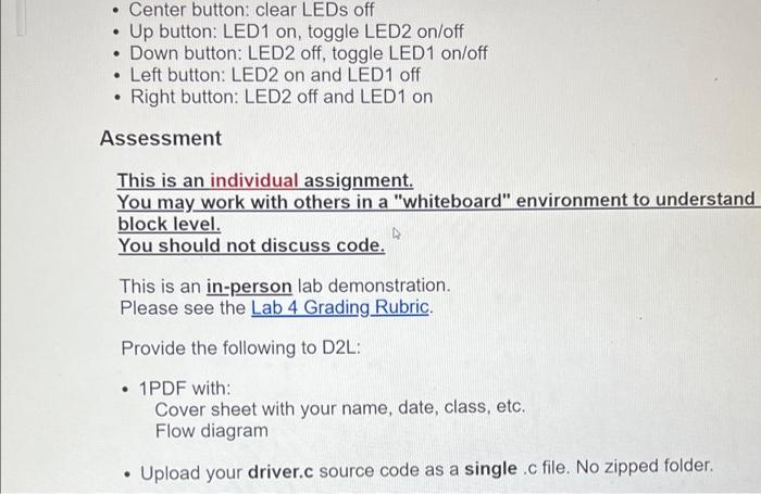 Solved Lab04 - LED Control Problem: The purpose of this lab | Chegg.com