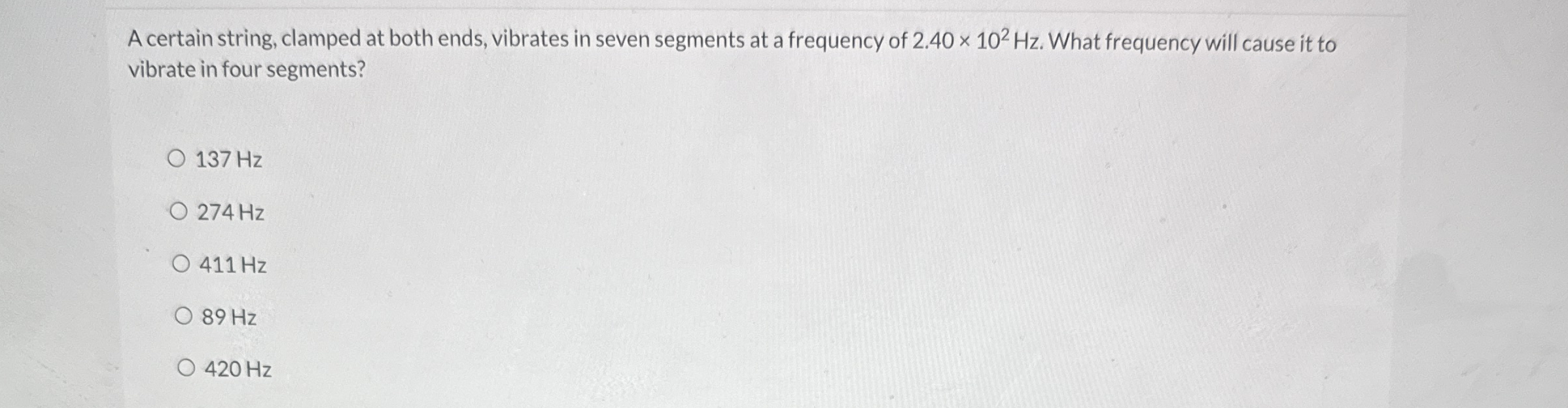 Solved A certain string, clamped at both ends, vibrates in | Chegg.com