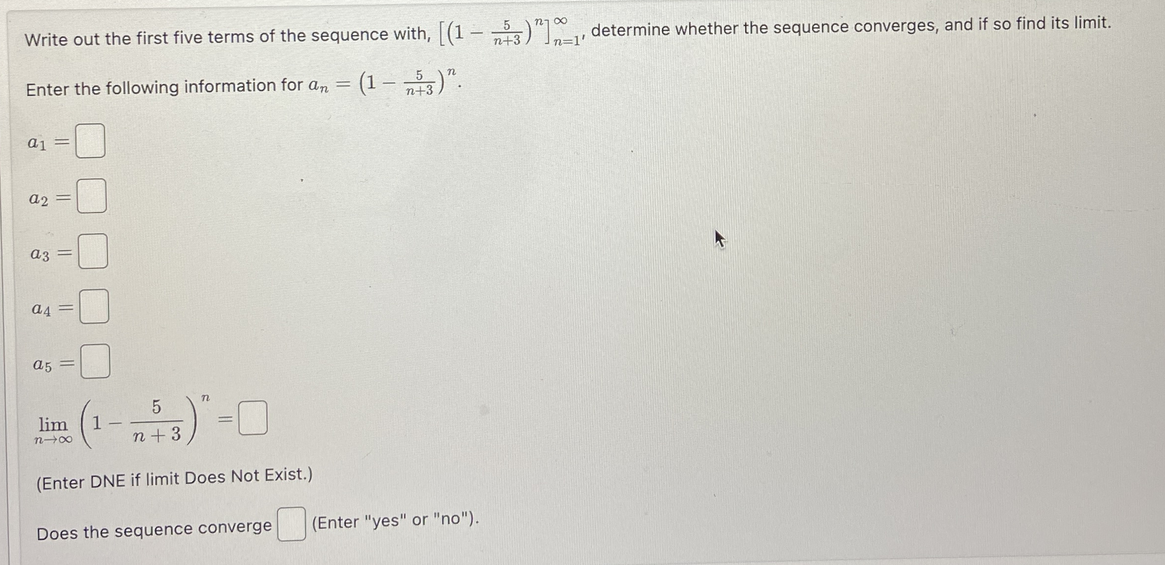 Solved Write out the first five terms of the sequence with, | Chegg.com