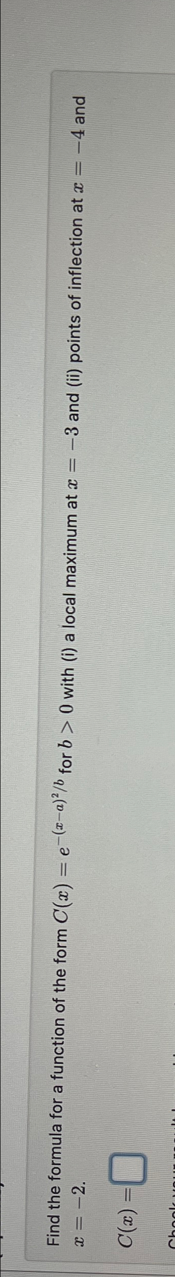 Solved Find the formula for a function of the form | Chegg.com