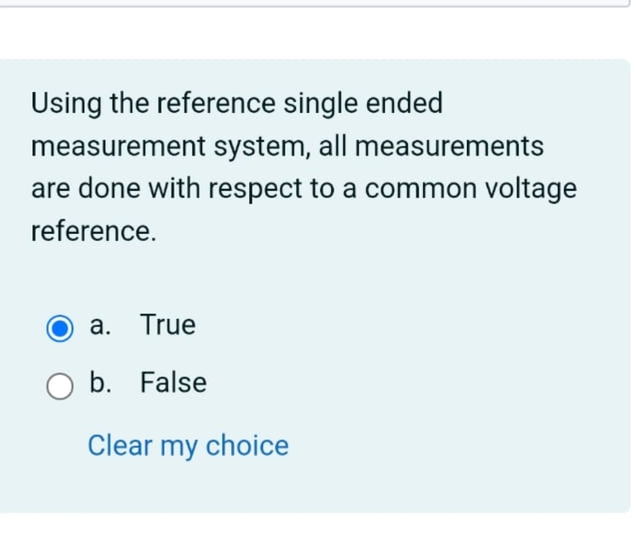 Solved Using the reference single ended measurement system, | Chegg.com