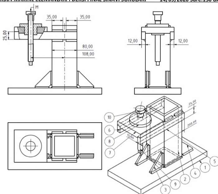 The figure shows technical drawings of a screw | Chegg.com