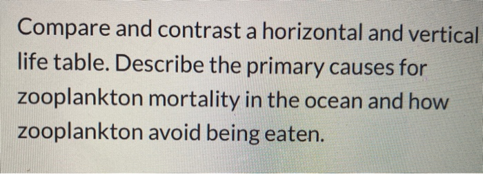 Solved Compare and contrast a horizontal and vertical life | Chegg.com