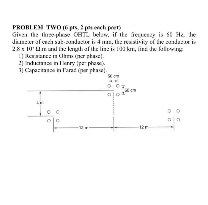 Solved PROBLEM TWO (6 pts, 2 pts each part). Given the | Chegg.com