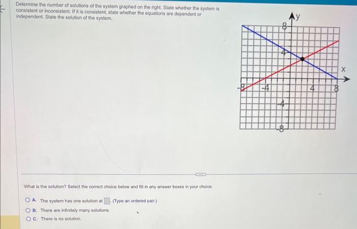 Solved Determine the number of solutions of the system | Chegg.com