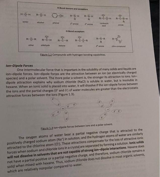 Solved Experiment 1 Structure, Intermolecular Forces, and | Chegg.com