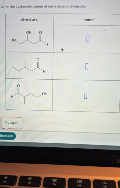 Solved Write the systematic name of each organic | Chegg.com