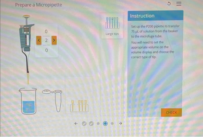 Solved Prepare a Micropipette Instruction Set up the P200 | Chegg.com