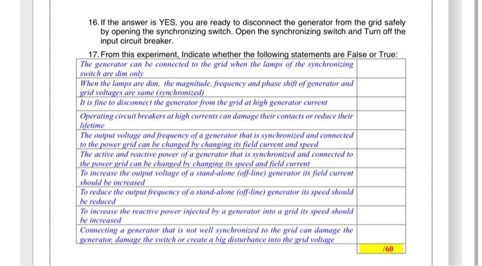 Solved Theory: An alternator (which is a Synchronous | Chegg.com
