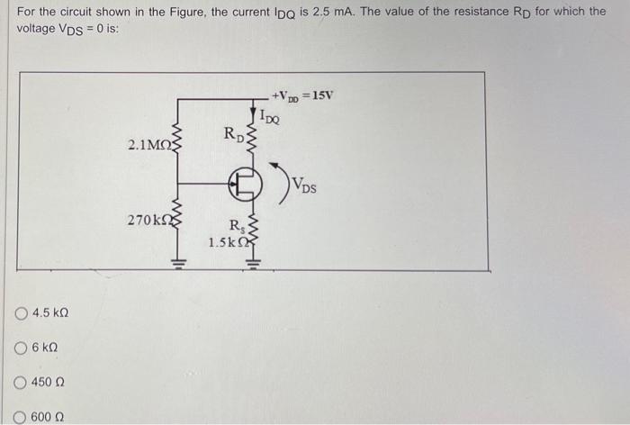 Solved For the circuit shown in the Figure, the current IDQ | Chegg.com