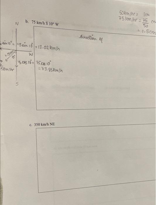 Solved draw the following vectors using the scale 1cm = | Chegg.com
