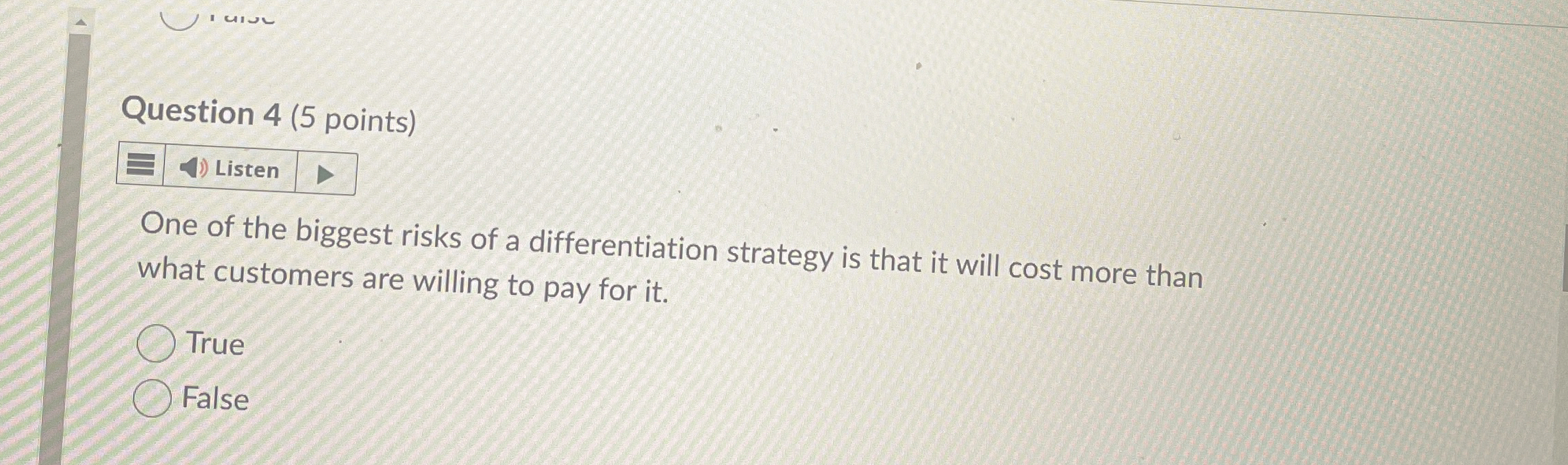 Solved Question 4 (5 ﻿points)ne of the biggest risks of a | Chegg.com