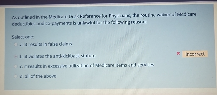 Solved As outlined in the Medicare Desk Reference for | Chegg.com