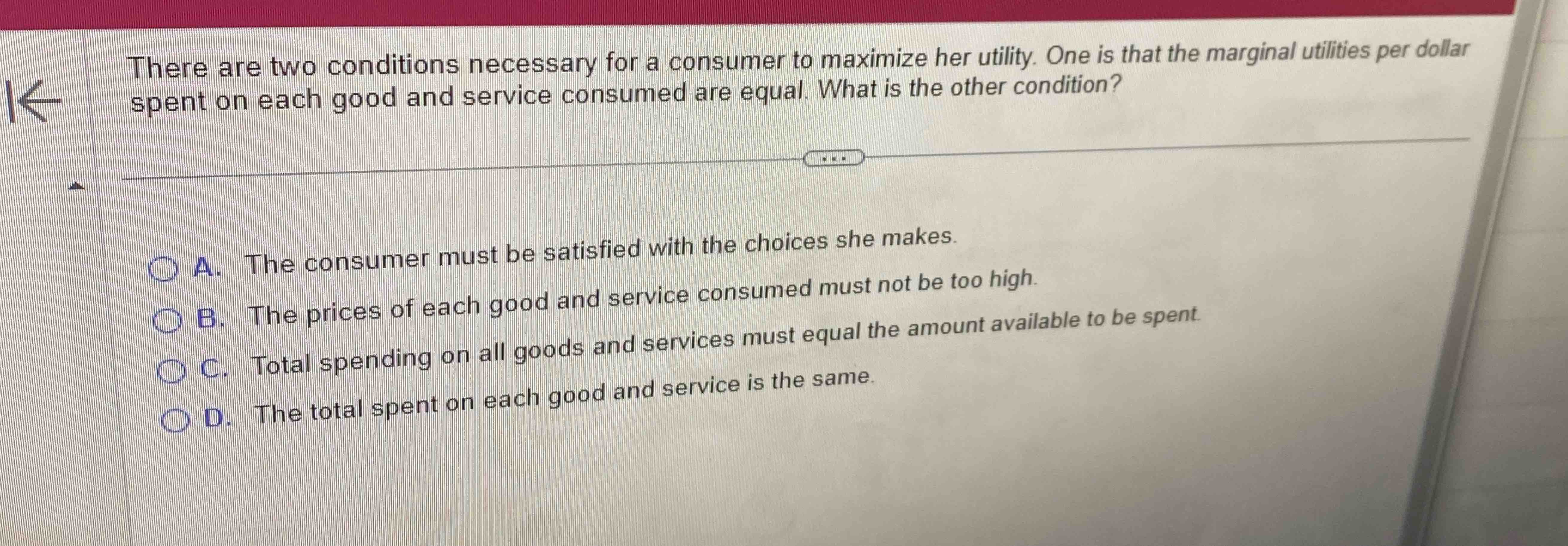 Solved There are two conditions necessary for a consumer to | Chegg.com