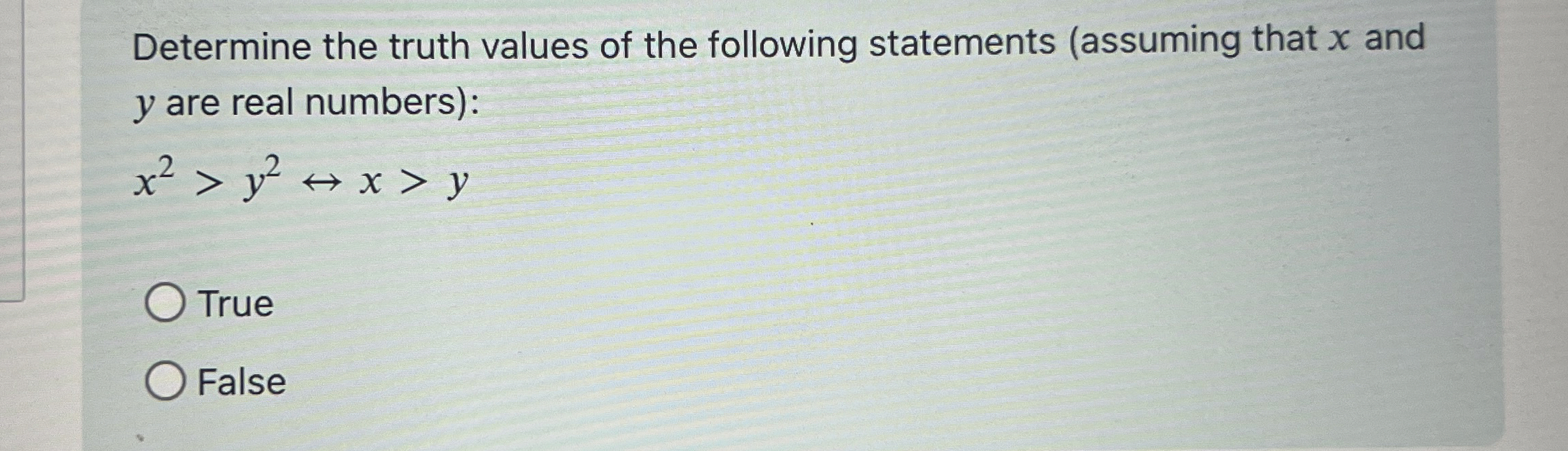 Solved Determine the truth values of the following | Chegg.com