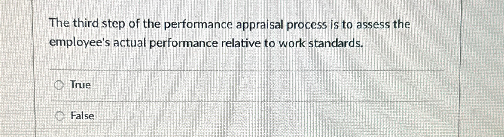 Solved The third step of the performance appraisal process | Chegg.com