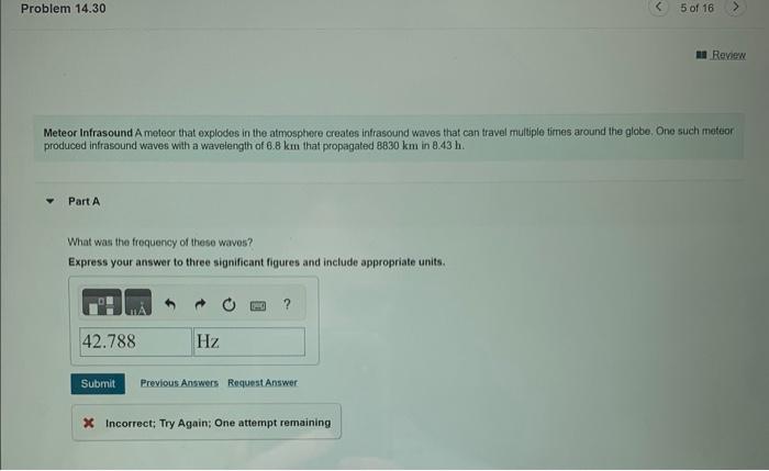 Solved Meteor Infrasound A meteor that explodes in the | Chegg.com
