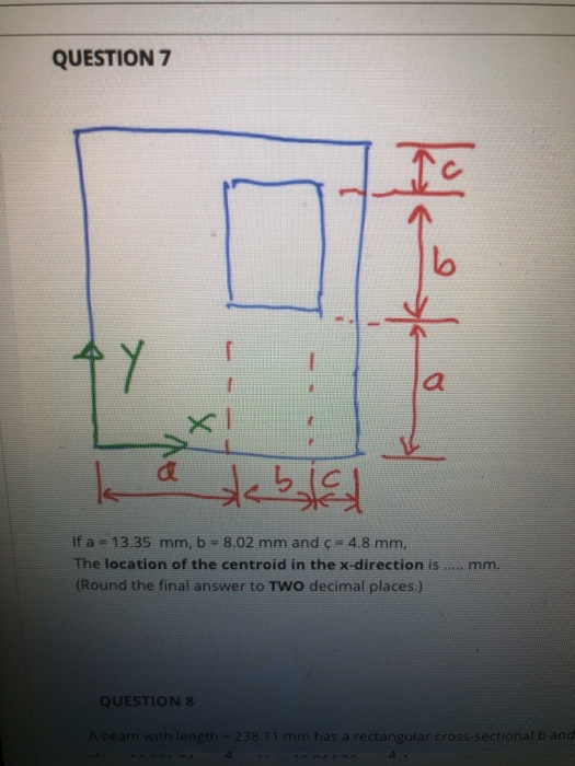 Solved 16a ba A beam with the hollow square cross-section is | Chegg.com