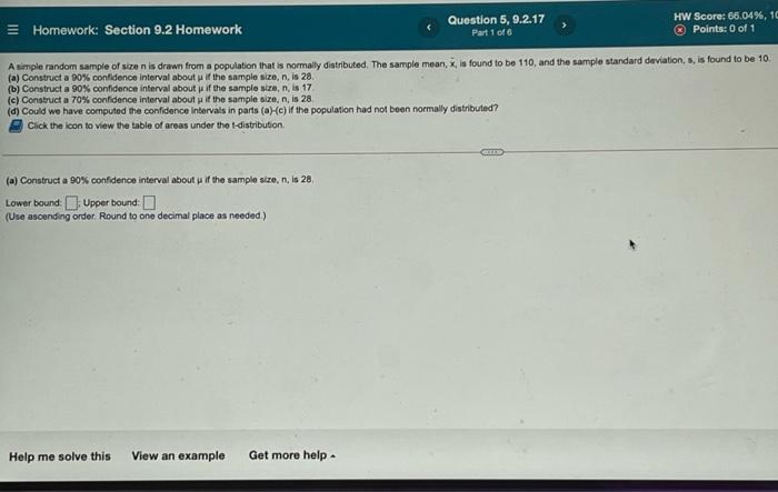 Solved Question 5 9 2 17 Homework Section 9 2 Homework Hw