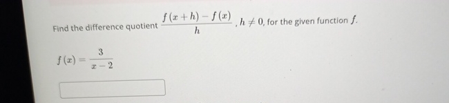 Solved Find the difference quotient f(x+h)-f(x)h,h≠0, ﻿for | Chegg.com