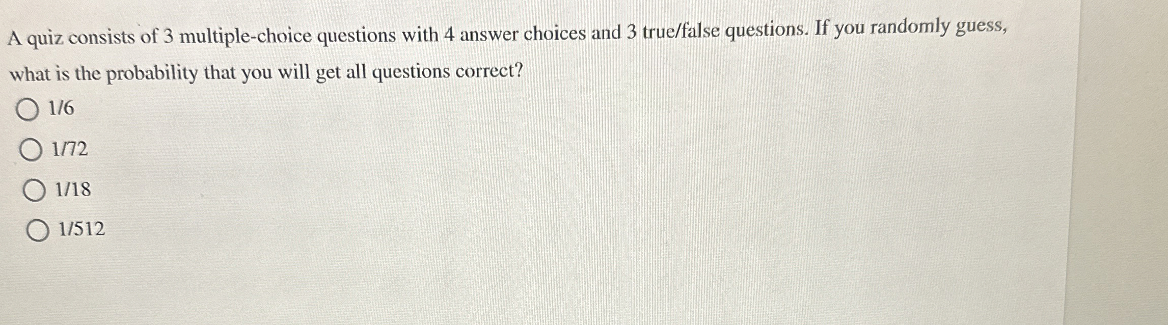 Solved A quiz consists of 3 ﻿multiple-choice questions with | Chegg.com