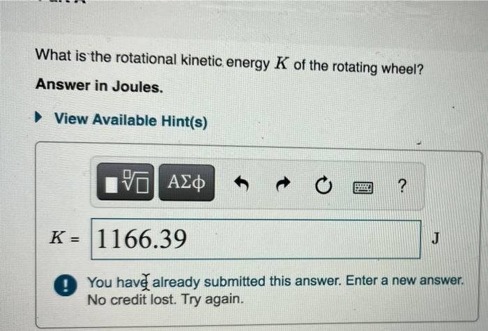 Solved Kinetic Energy of a Rotating Wheel A typical | Chegg.com