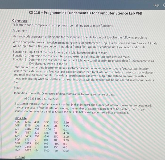 Solved Page 3 CS 116 - Programming Fundamentals for Computer | Chegg.com