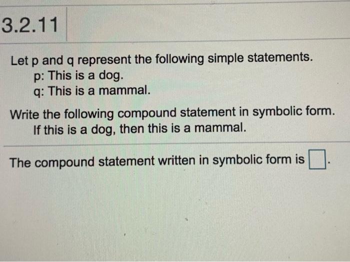 Solved Let p and q represent the following simple | Chegg.com