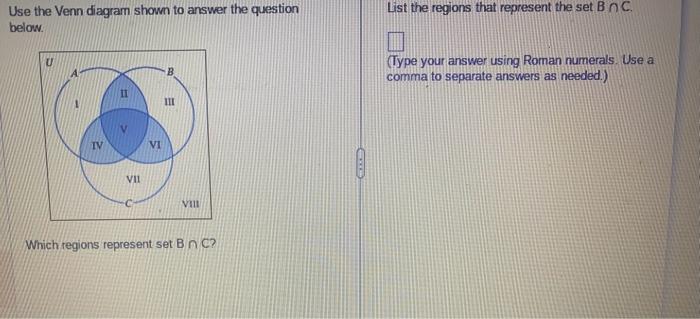 Solved Use the Venn diagram shown to answer the question | Chegg.com