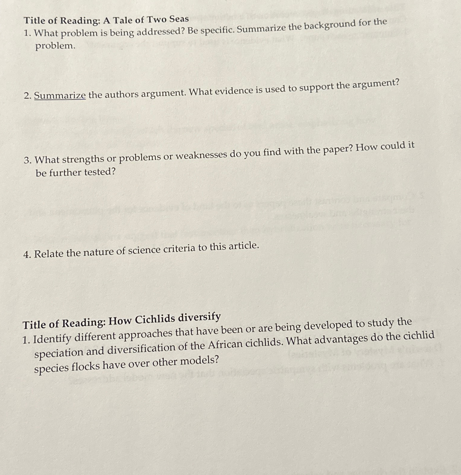 Solved Answer these questions from readings | Chegg.com