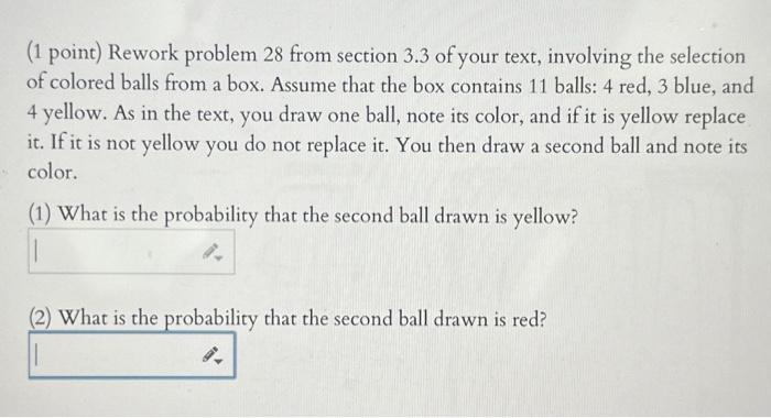 (1 point) Rework problem 28 from section 3.3 of your | Chegg.com