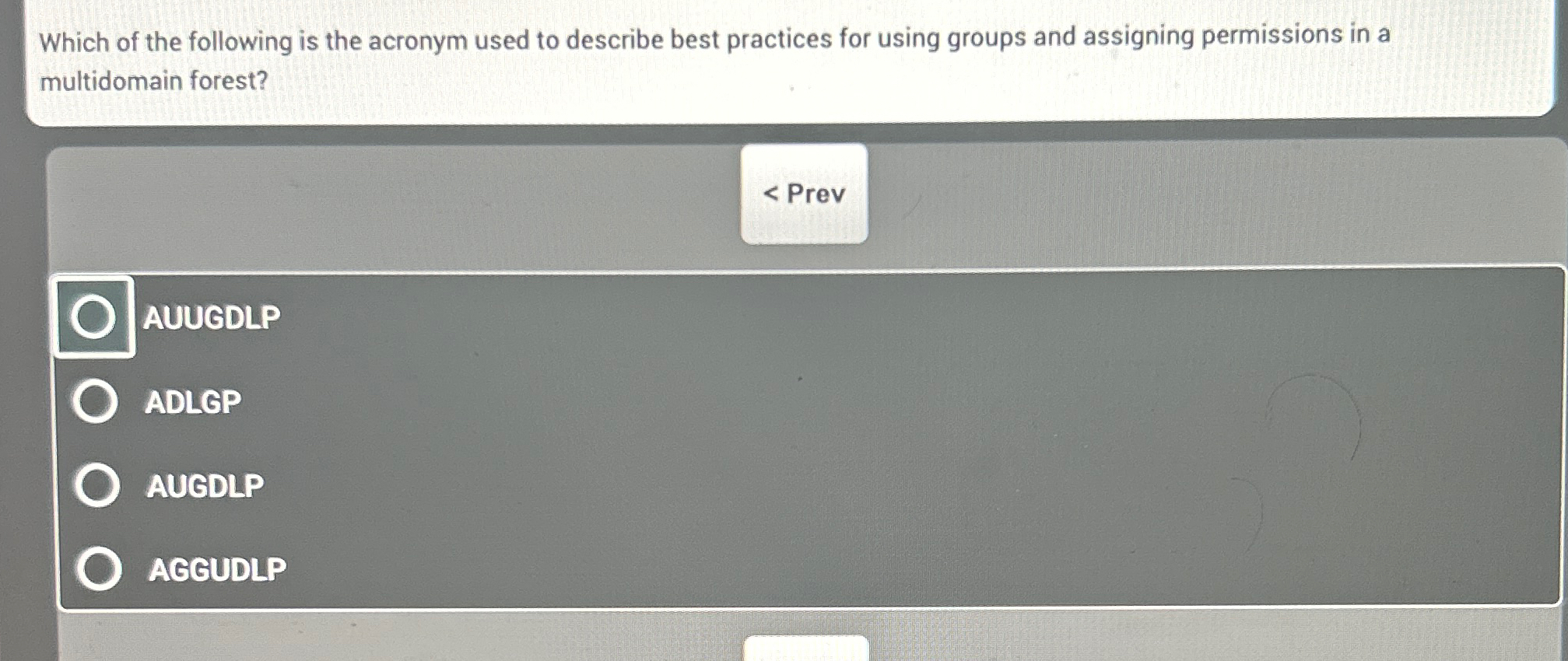 Solved Which of the following is the acronym used to | Chegg.com