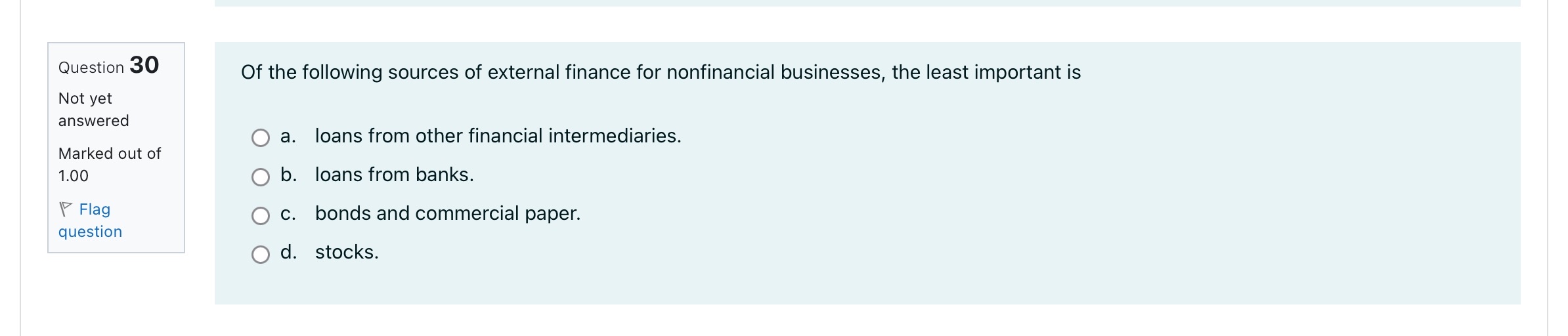 Solved Question30Of the following sources of external | Chegg.com