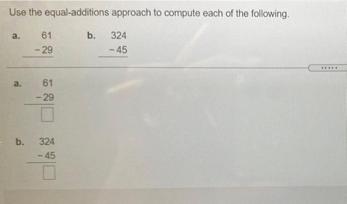 Solved Use the equal-additions approach to compute each of | Chegg.com