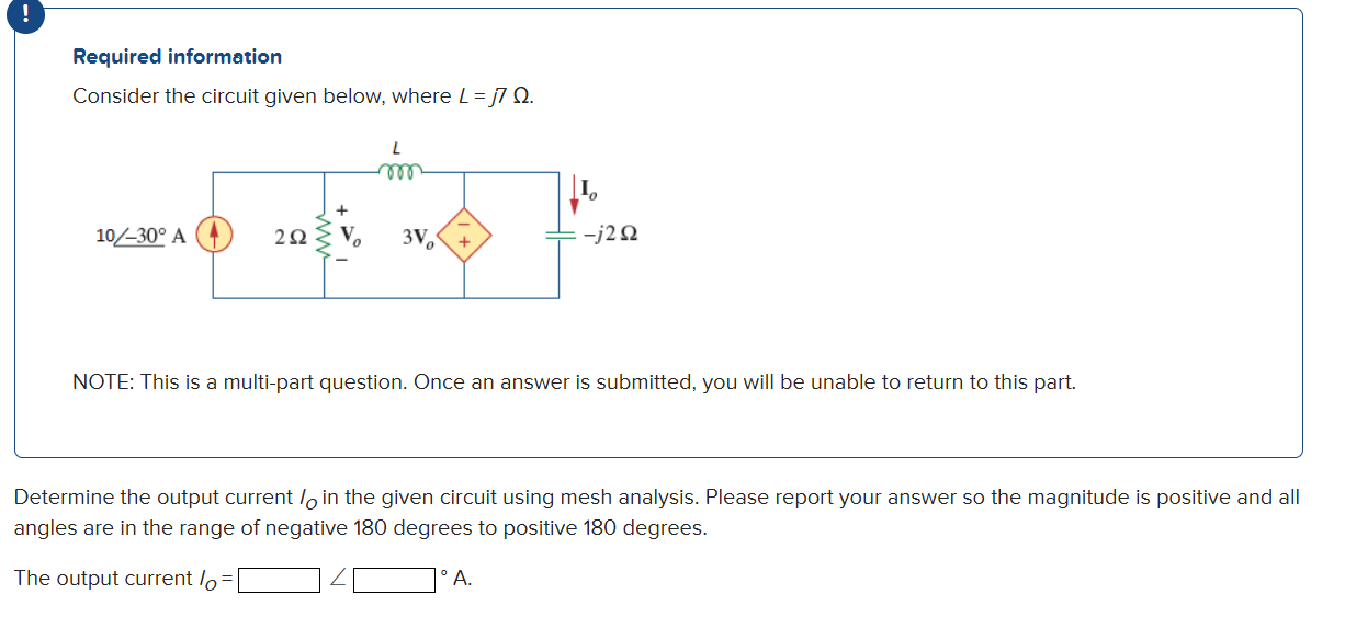 Solved Required informationConsider the circuit given below, | Chegg.com